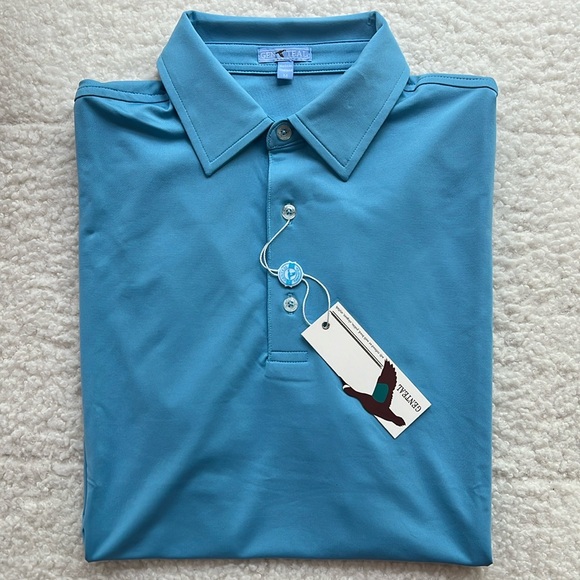 Genteal | Shirts | Genteal Mens Solid Polo Heritage Blue | Poshmark